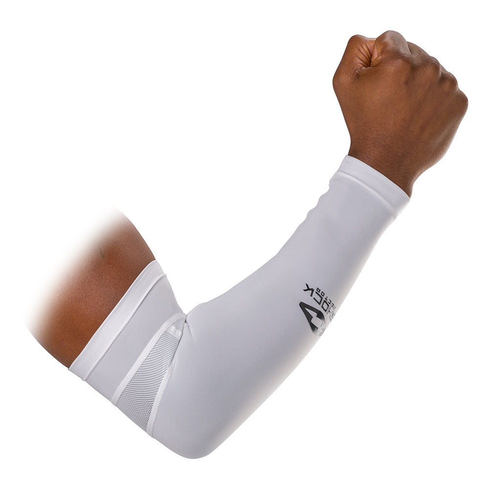 White/Gold Lux Showtime Compression Arm Sleeve | Shock Doctor