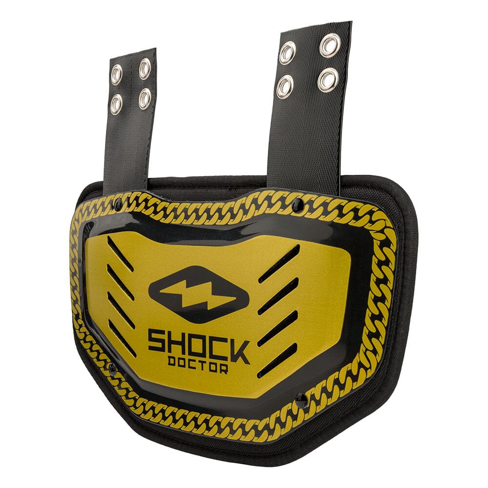 Showtime Black/Gold Chain Football Back Plate Protector | Shock Doctor